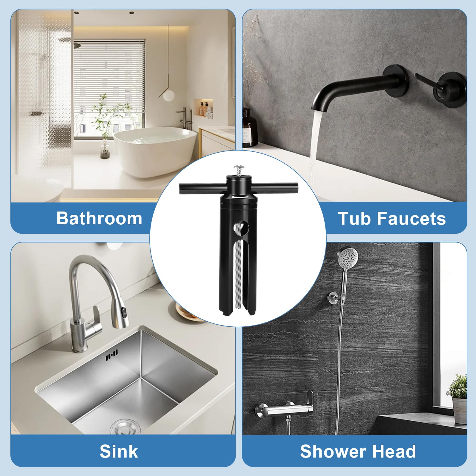 New Upgraded 104421U Cartridge Removal Tool, Cartridge Puller Replacement Compatible with Moen 1200, 1222, 1225 Series Single Handle Posi-Temp Pressure Balanced Tub/Shower Faucet Rough-in Valves