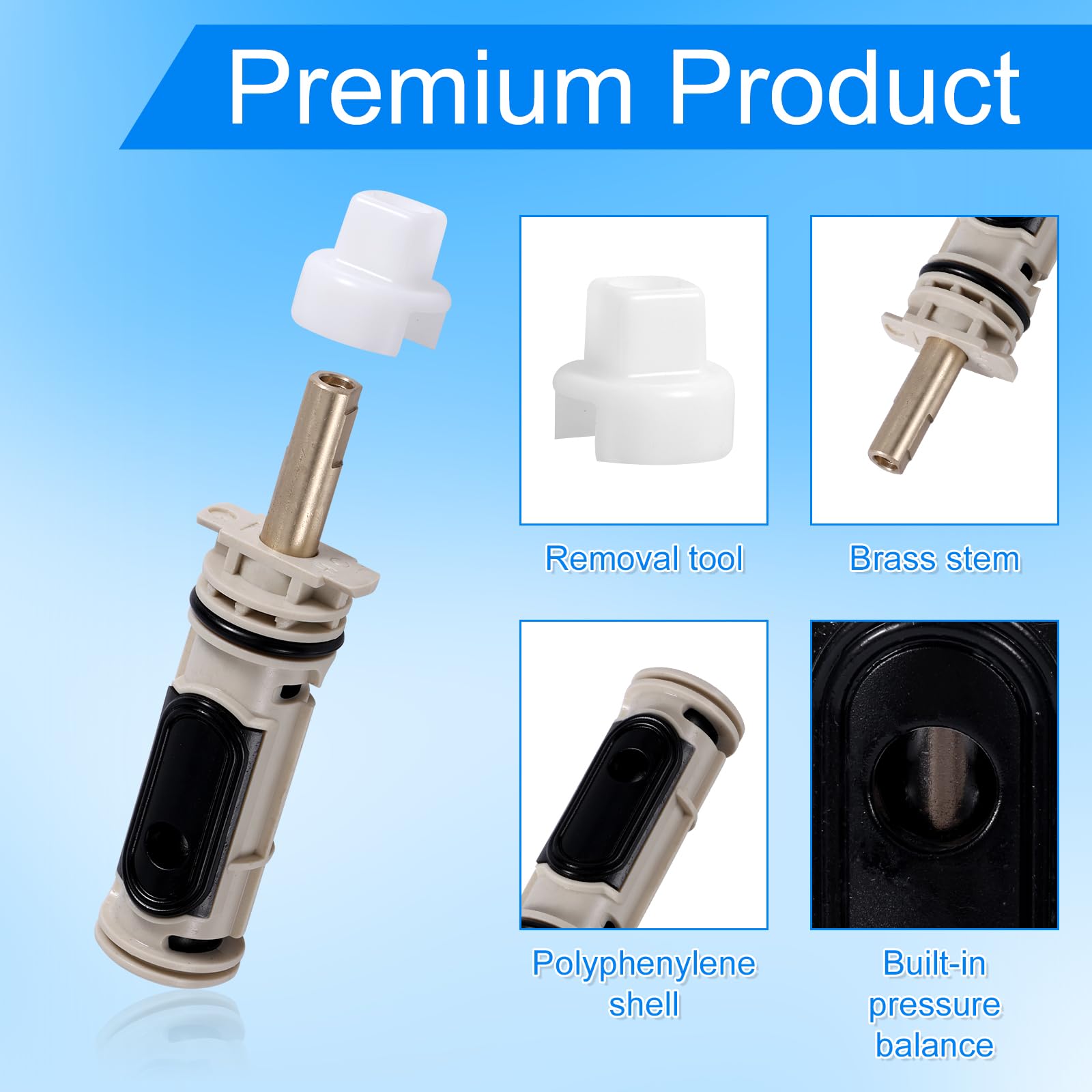 1222 Replacement Cartridge Compatible with Moen Tub Shower, Faucet Replacement Parts Shower Cartridge Replacement 1222 Cartridge Shower Accessories