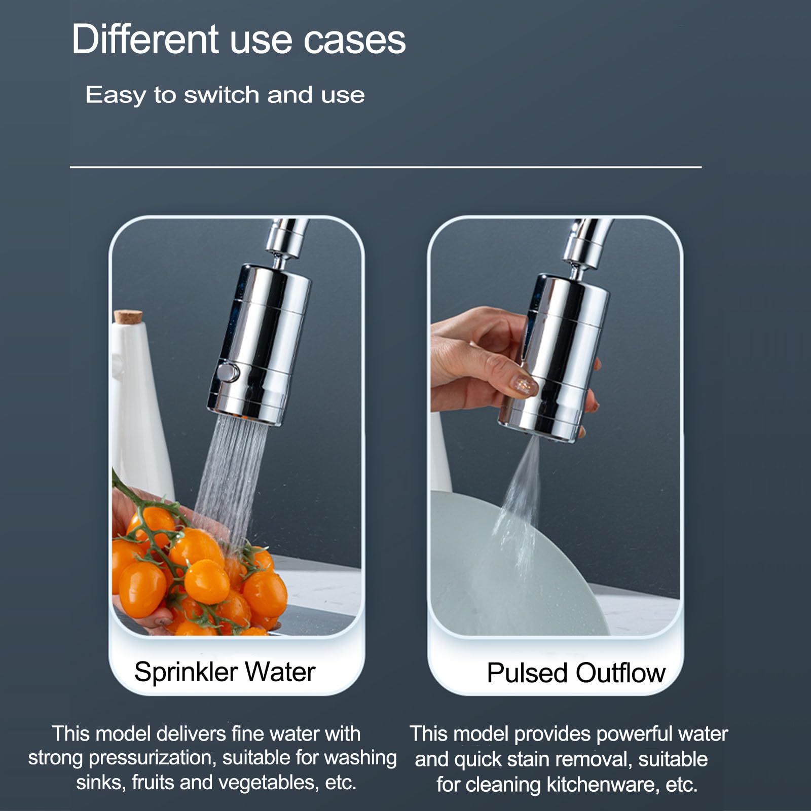 Extendable Faucet Extender - Retractable Flexible Faucet Sprayer with 360° Rotation, Easy-Install No-Tool Design for Kids, Pets, Disabled, Universal Fit for Kitchen Sinks & Bathrooms
