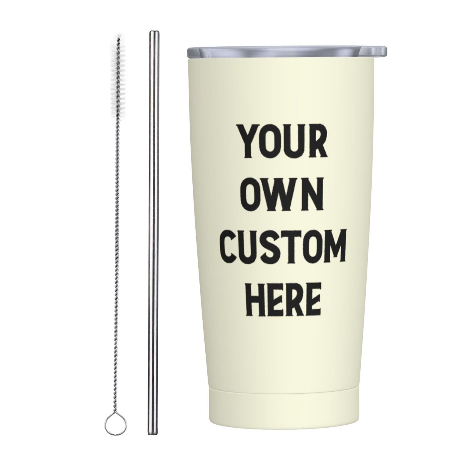 Personalized Coffee Tumbler with Text Custom Tumbler Cups with Straw Custom Stainless Steel Coffee Mug Travel Custom Travel Coffee Mugs Personalized