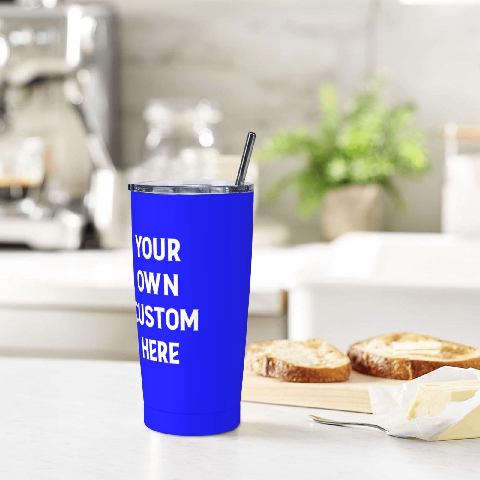 Personalized Coffee Tumbler with Text Custom Tumbler Cups with Straw Custom Stainless Steel Coffee Mug Travel Personalized Tumbler Cups for Women