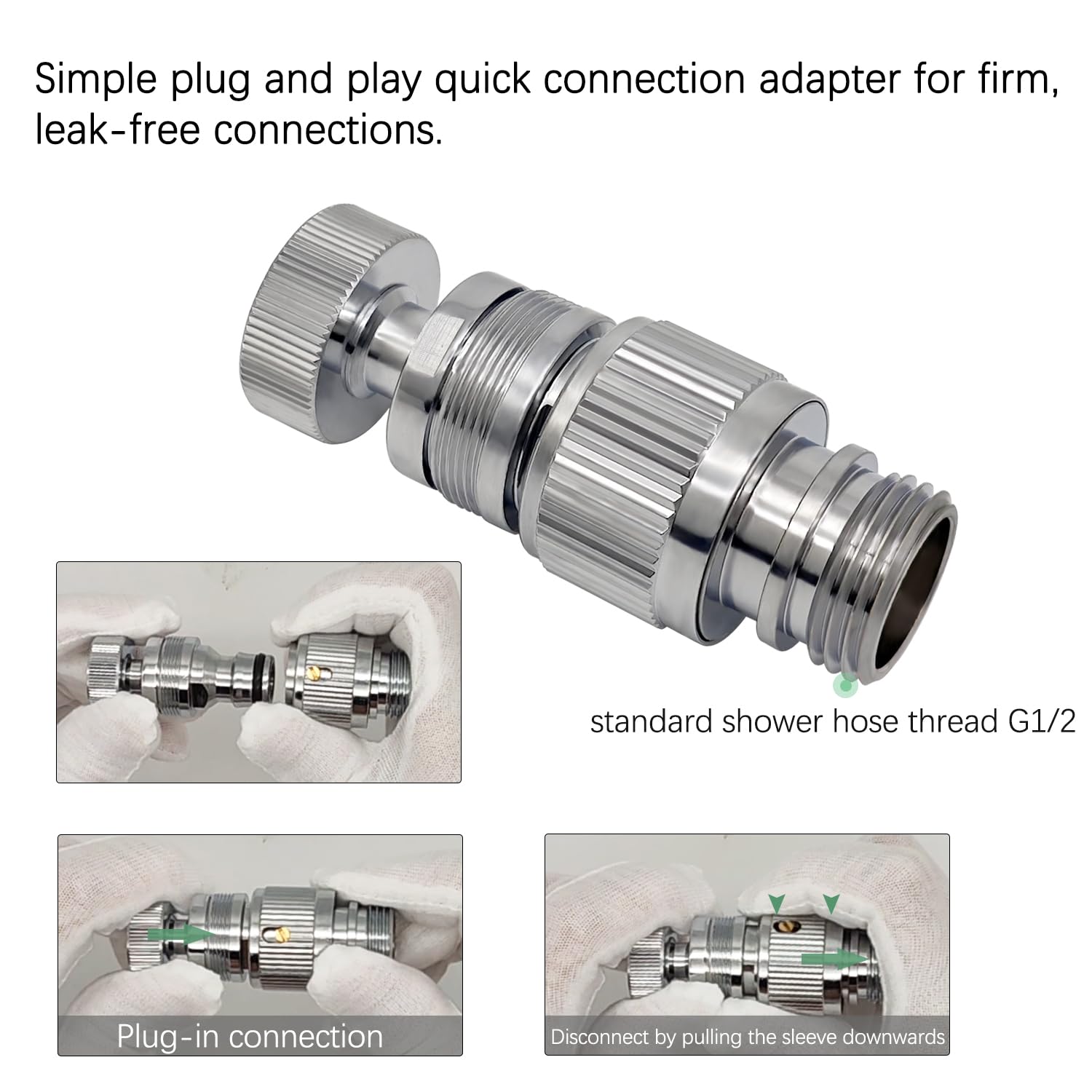 G-Sunny Quick-Connect Sink Faucet Sprayer Kit,Sink Hose Sprayer attachment,Detachable Metal Adapter With Hand Shower,Hair Washing,Pet Dog Rinse,for Bathroom/Kitchen (Three-Function Sprayer)