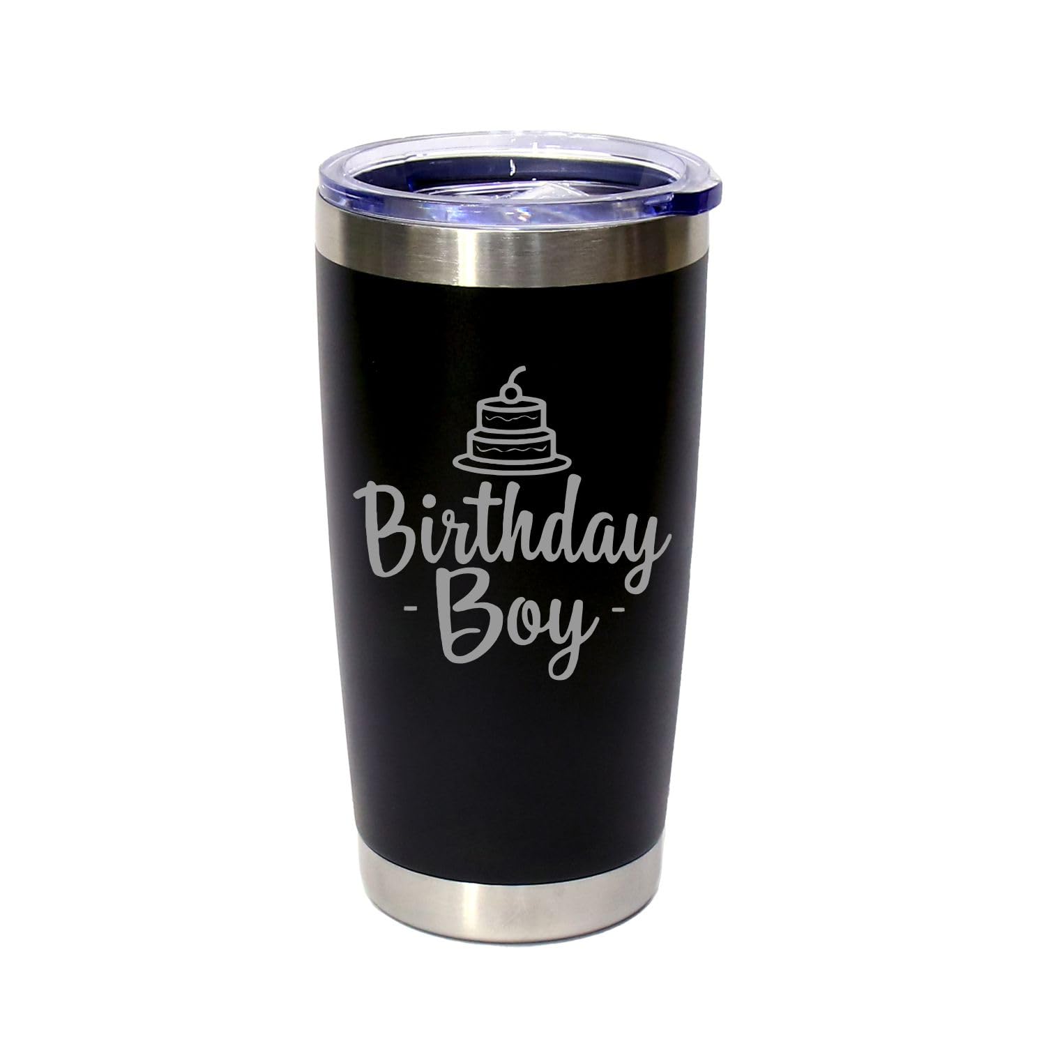 Made4You, 'Birthday Boy', Laser Engraved Stainless Steel Tumbler, 20 Oz., Birthday Theme Gift, Black Color, Gift to Celebrate Your Birthday