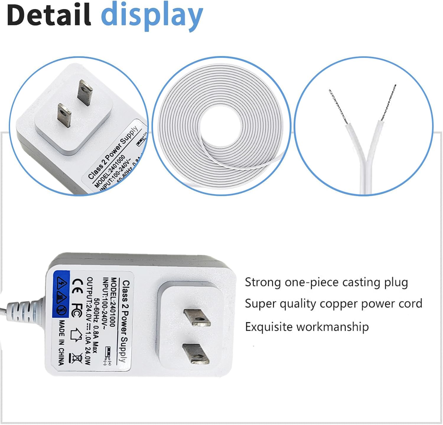 24V c Wire Adapter for Smart Thermostat - 26.2ft Long nest Power Connector,Ring doorbell Power Adapter Fits Ring, Nest Hello, Wyze, Eufy Video Doorbells and Ecobee,Sensi,Nest,Honeywell Thermostat