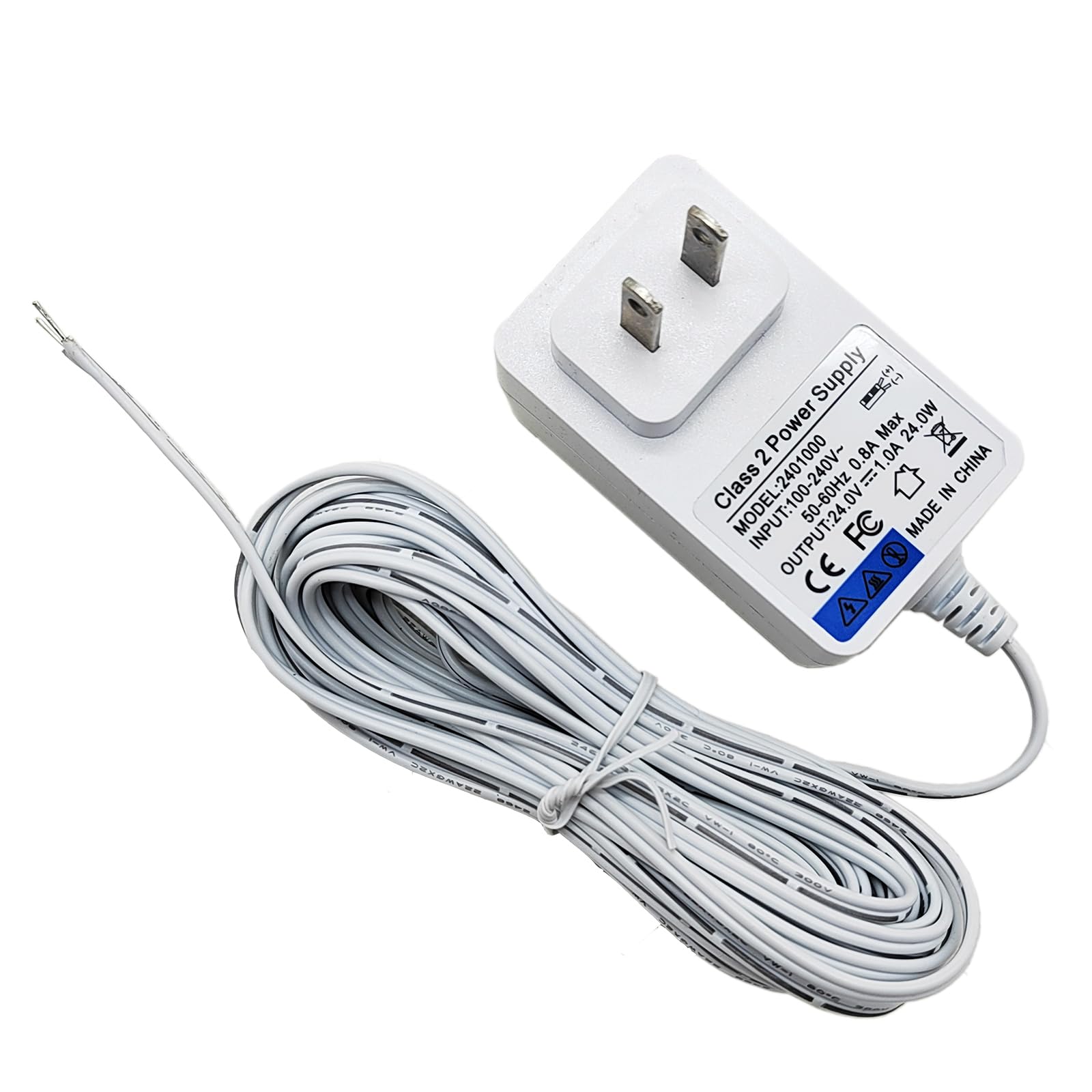 24V c Wire Adapter for Smart Thermostat - 26.2ft Long nest Power ConnectorďźRing doorbell Power Adapter Fits Ring, Nest Hello, Wyze, Eufy Video Doorbells and Ecobee,Sensi,Nest,Honeywell Thermostat