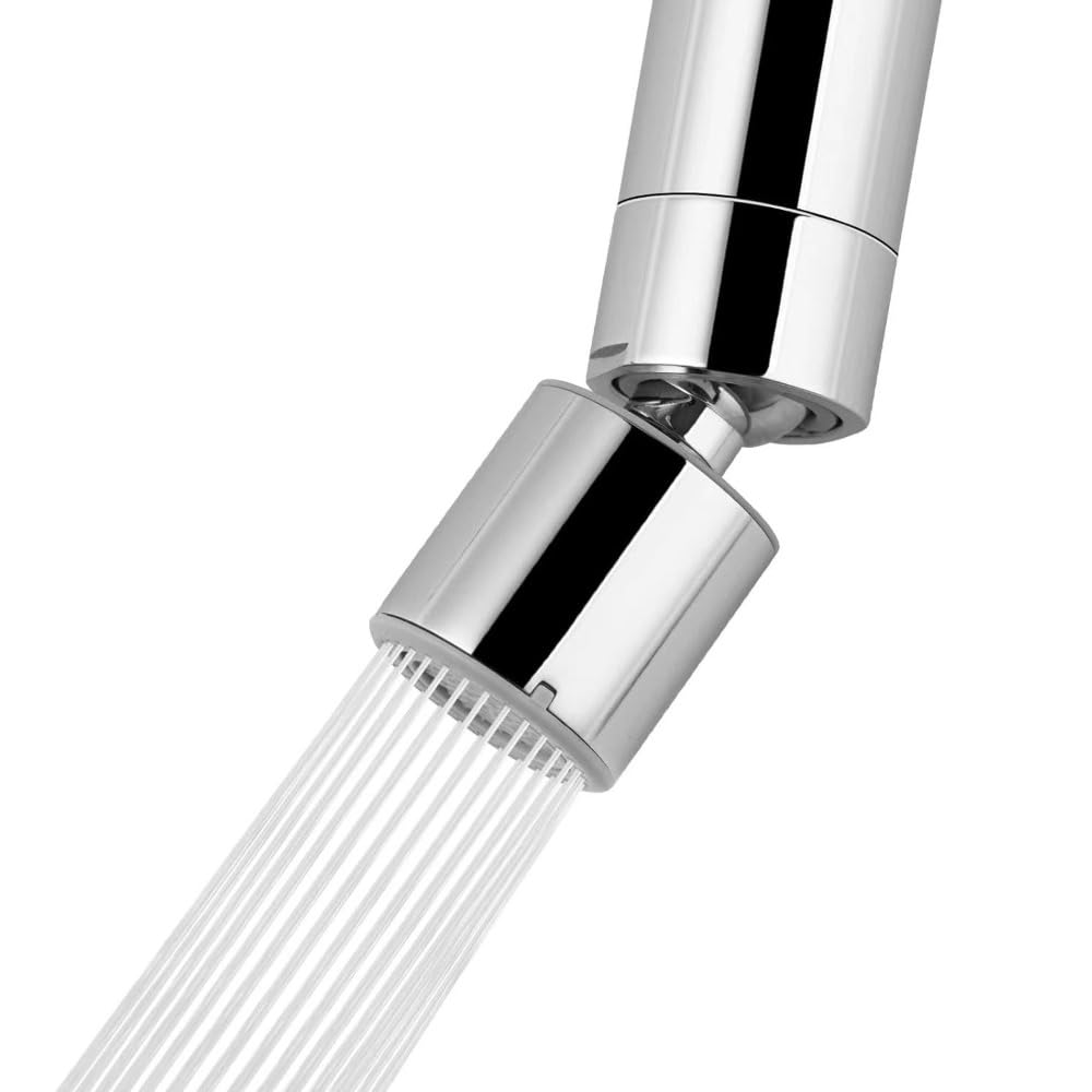 Faucet Aerator, Swivel Faucet Aerator,360°Twist Kitchen Sink Aerator, Sink Sprayer Attachment, Faucet Replacement Part 55/64'' Female Thread, Chrome