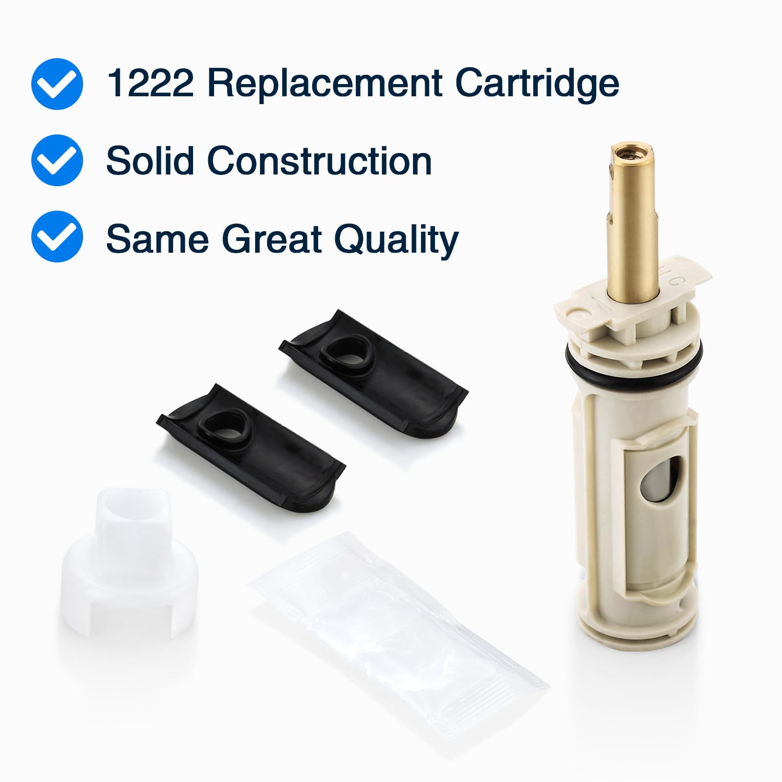 Cartridge for Moen 1222 Replacement, Compatible with Moen 1222 Collection One Handle Posi-Temp Faucet Cartridge Replacement Tub Shower Only Configurations, 1 Pack, Brass