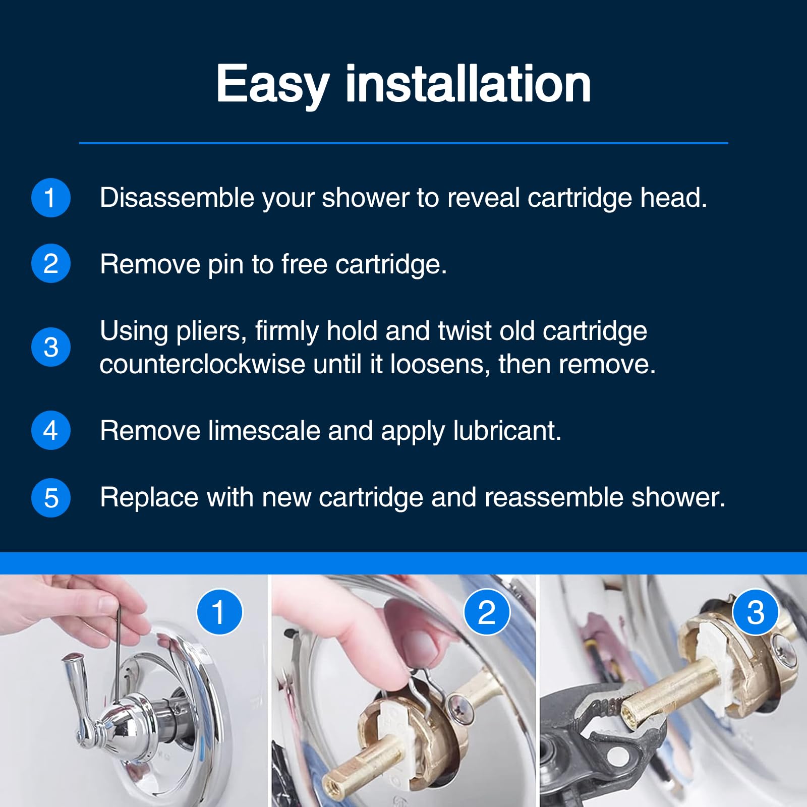 Cartridge for Moen 1222 Replacement, Compatible with Moen 1222 Collection One Handle Posi-Temp Faucet Cartridge Replacement Tub Shower Only Configurations, 1 Pack, Brass