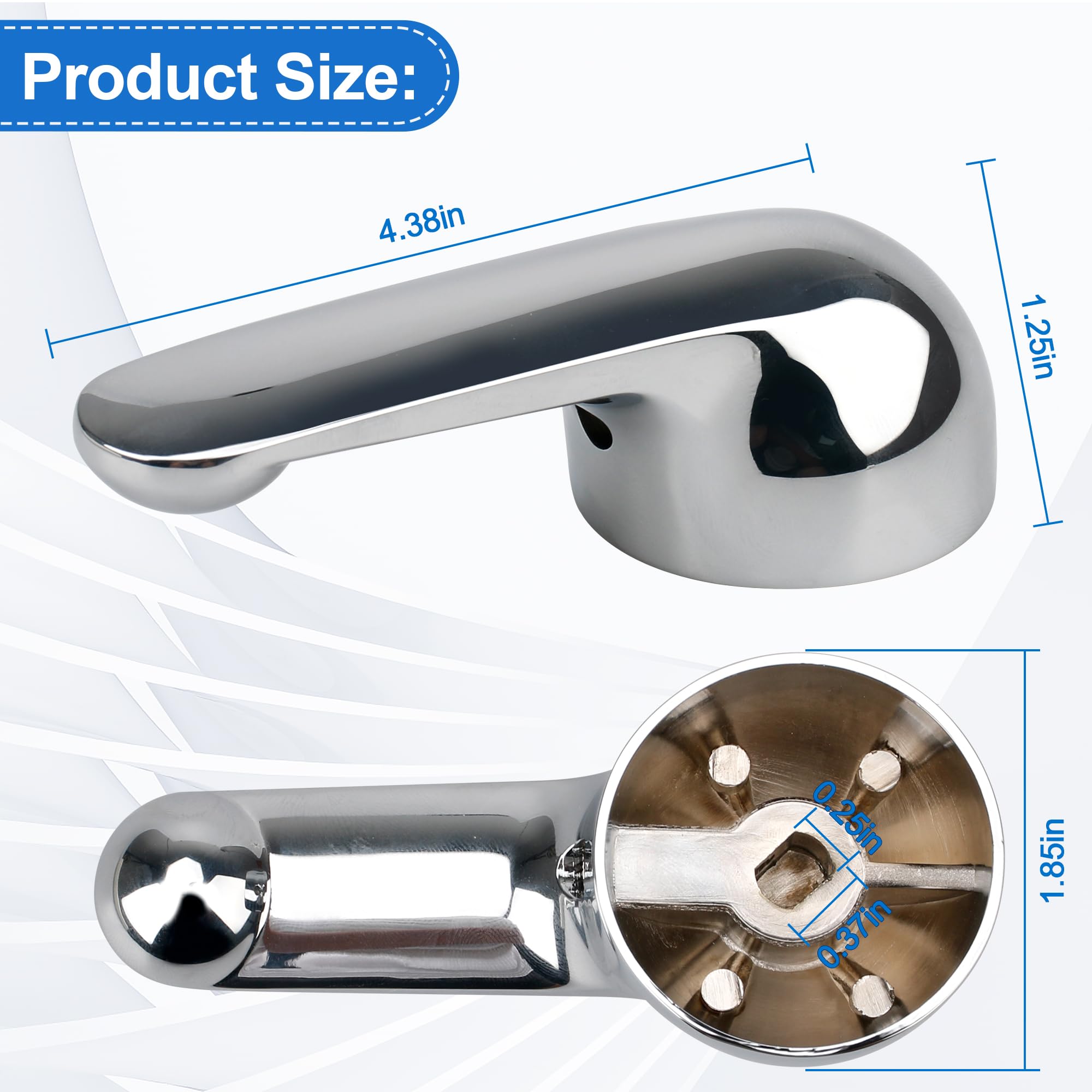 H79 Faucet Handle Compatible with Delta Tub & Shower Single Metal Lever Handle, Shower Handle Replacement for Delta 1300/1400 Series Tub Faucet, Shower Replacement Parts with Screw & Wrench - 5 Pack