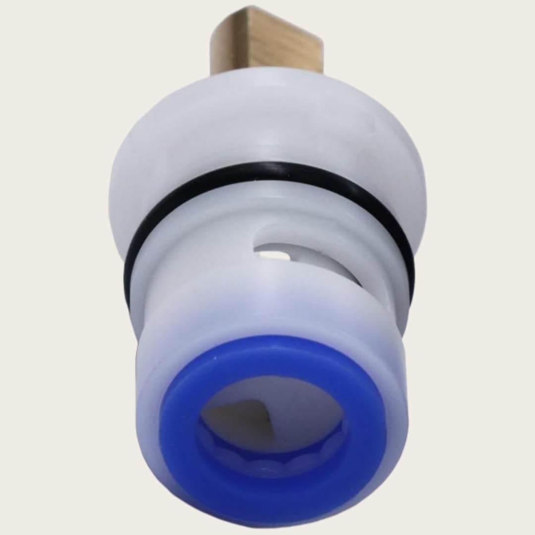 Replacement Faucet Valve Cartridge Insert,Mix Tap Inner Cartridge Replacement, Ceramic Faucet Valve for Double Handle Kitchen Basin Shower Faucet Part(Size: 23.5 * 47mm)(Blue)