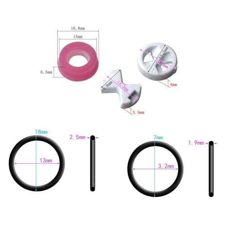 8 Pcs Faucet Washers Ceramic Disc Cartridges Silicon Washer Insert Turn Replacement for Valve Tap Faucet Parts Home Improvement Tools