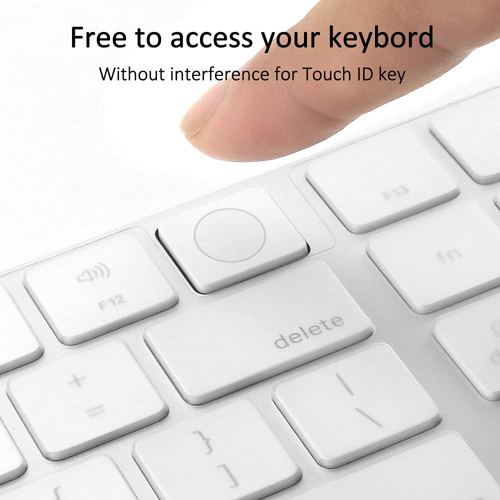 ProElife Keyboard Cover Skin for 2024 Magic Keyboard with Touch ID and Numeric Keypad iMac M4 A3119 0.13 mm Ultra-Thin TPU Protector U.S Layout (Clear)