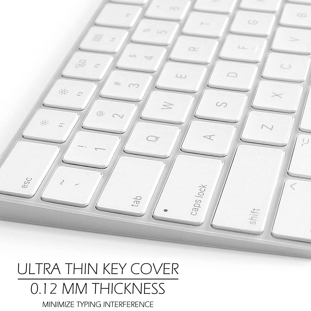 ProElife Keyboard Cover Skin for 2024 Magic Keyboard with Touch ID and Numeric Keypad iMac M4 A3119 0.13 mm Ultra-Thin TPU Protector U.S Layout (Clear)