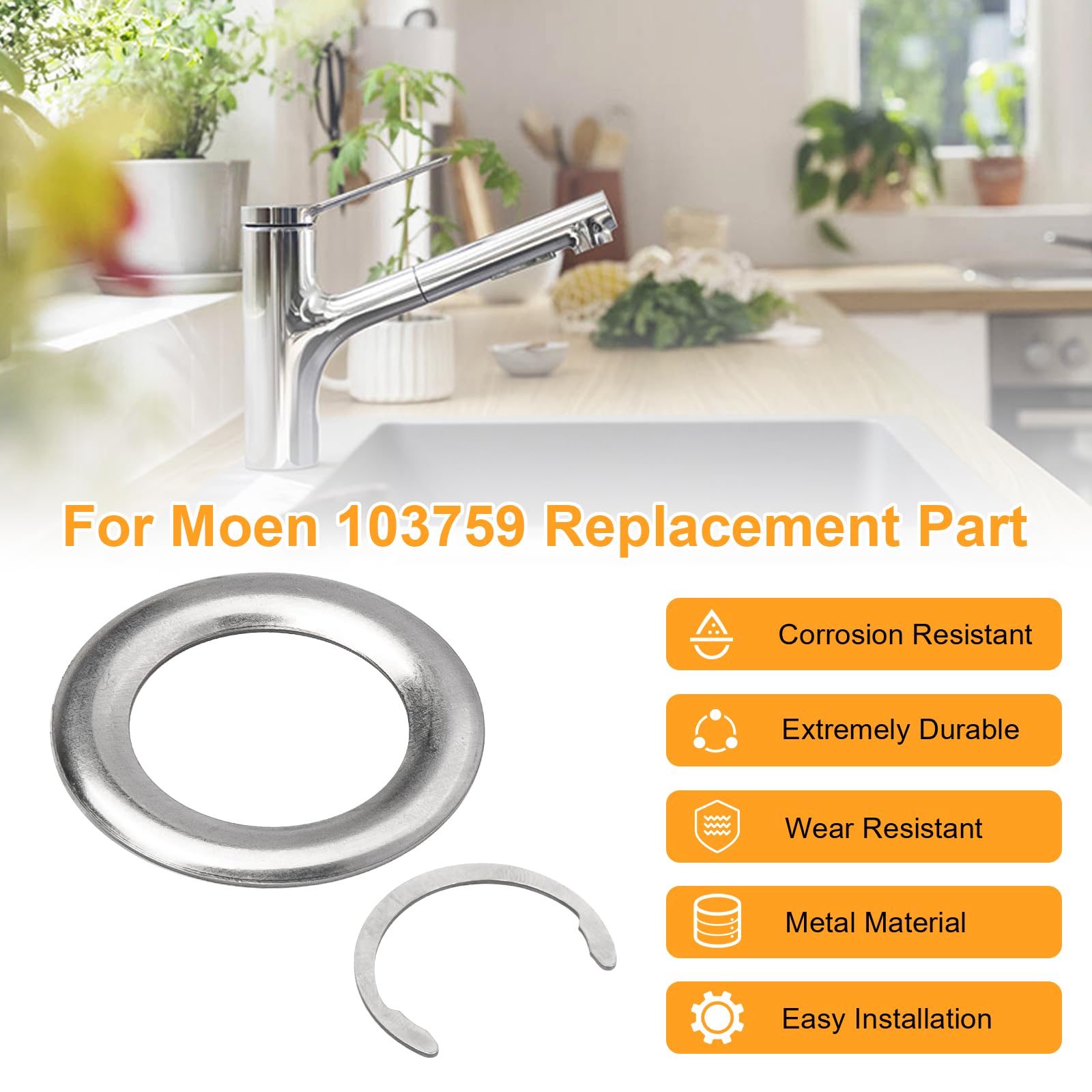 For Moen 103759 Replacement Part, Faucet Parts 103759 Ring Compatible With Moen M-PACT Lavatory Bidet Faucets, for Moen Mounting Hardware 103759
