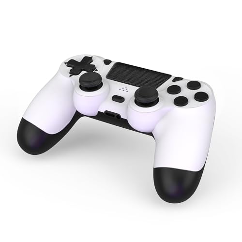 MOVONE Wireless Controller Dual Vibration Game Joystick Controller for Ps4 Controller/Slim/Pro,Compatible with PS4 Console(White )