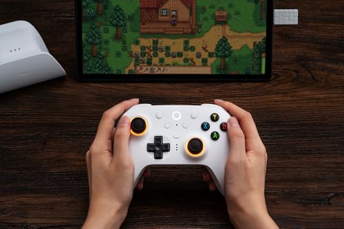 8BitDo Ultimate 2 Wireless Controller for Windows & Android, Gaming Controller with TMR Joysticks, Switchable Hall Effect/Tactile Triggers, RGB Fire Ring, 8Speed Wireless Tech, Purple