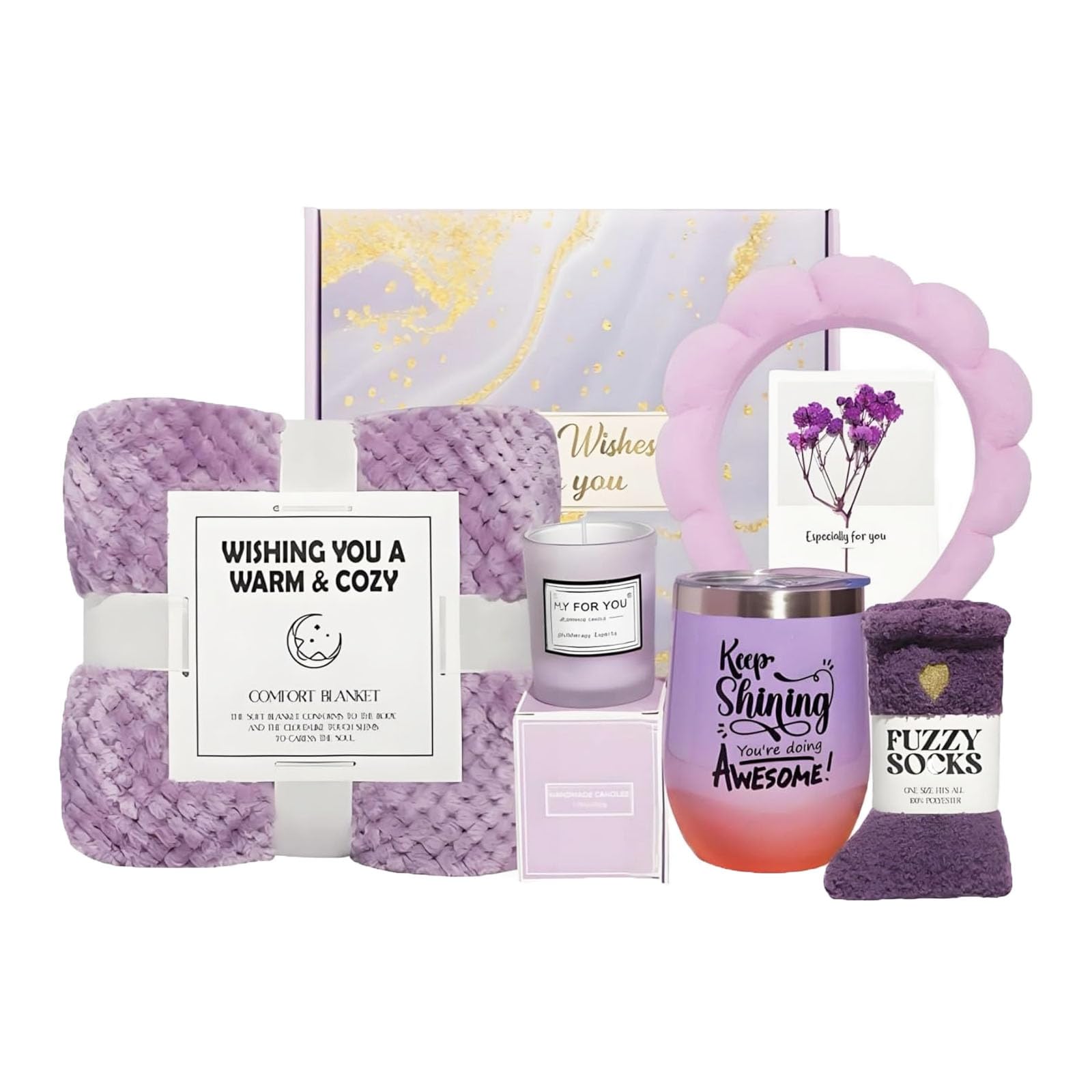 Birthday Gifts for Women, Gift Baskets for Women, Get Well Soon Gifts Basket, Unique Gift Ideas Gifts Set for Mom Wife Sister Daughter Girlfriend Grandma