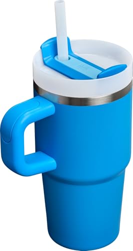 Stanley Quencher H2.0 Tumbler with Handle and Straw 20 oz | Flowstate 3-Position Lid | Cup Holder Compatible for Travel | Insulated Stainless Steel Cup | BPA-Free | Azure