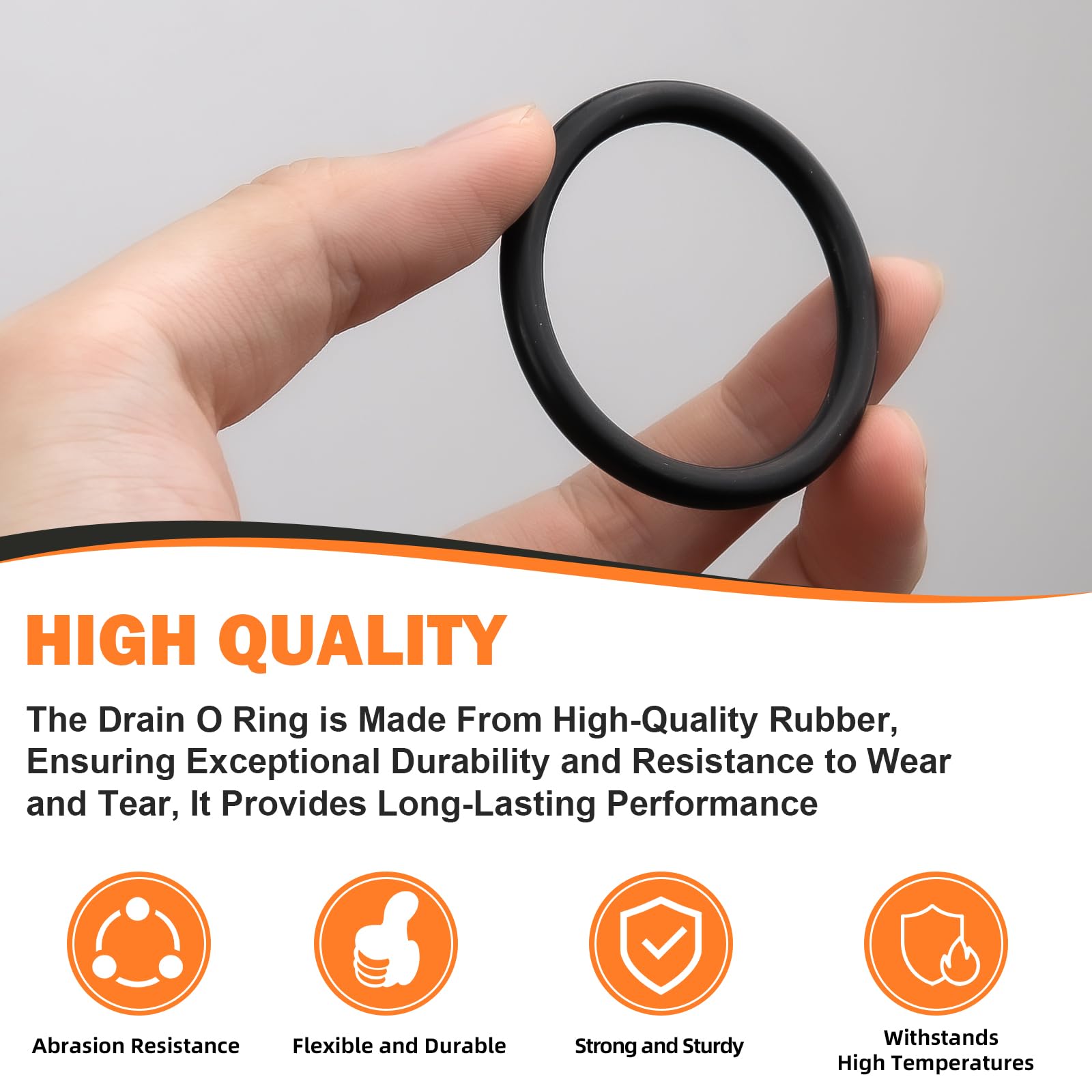 Plunger O-Ring Gasket Compatible with T&S Brass 010389-45, Twist Waste Drain Valve Stopper O-Ring for 3-Tier Sink Drains, Sink Drain O-Ring Prevents Leaks and Keeps Kitchen Sink Running Smoothly-4 pcs