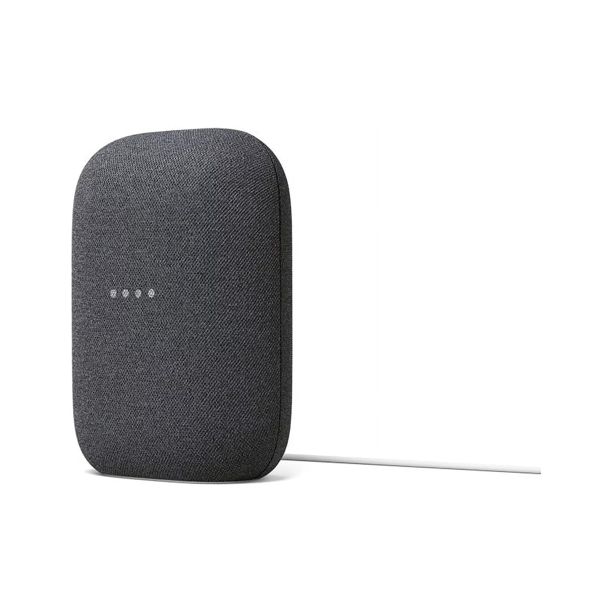 Google Audio Bluetooth Speaker - Wireless Music Streaming, Powerful Sound, Assistant Built-in, Wi-Fi and Bluetooth Connectivity, Smart Home Control, Stereo Pairing (Charcoal) (Renewed)