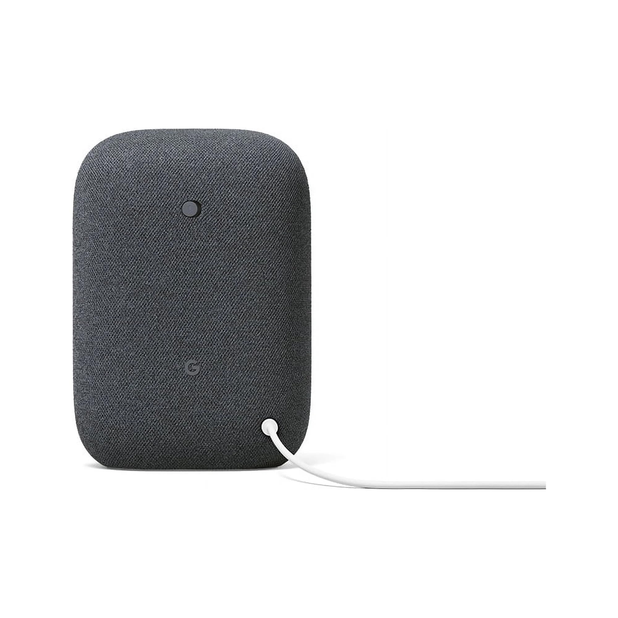 Google Audio Bluetooth Speaker - Wireless Music Streaming, Powerful Sound, Assistant Built-in, Wi-Fi and Bluetooth Connectivity, Smart Home Control, Stereo Pairing (Charcoal) (Renewed)