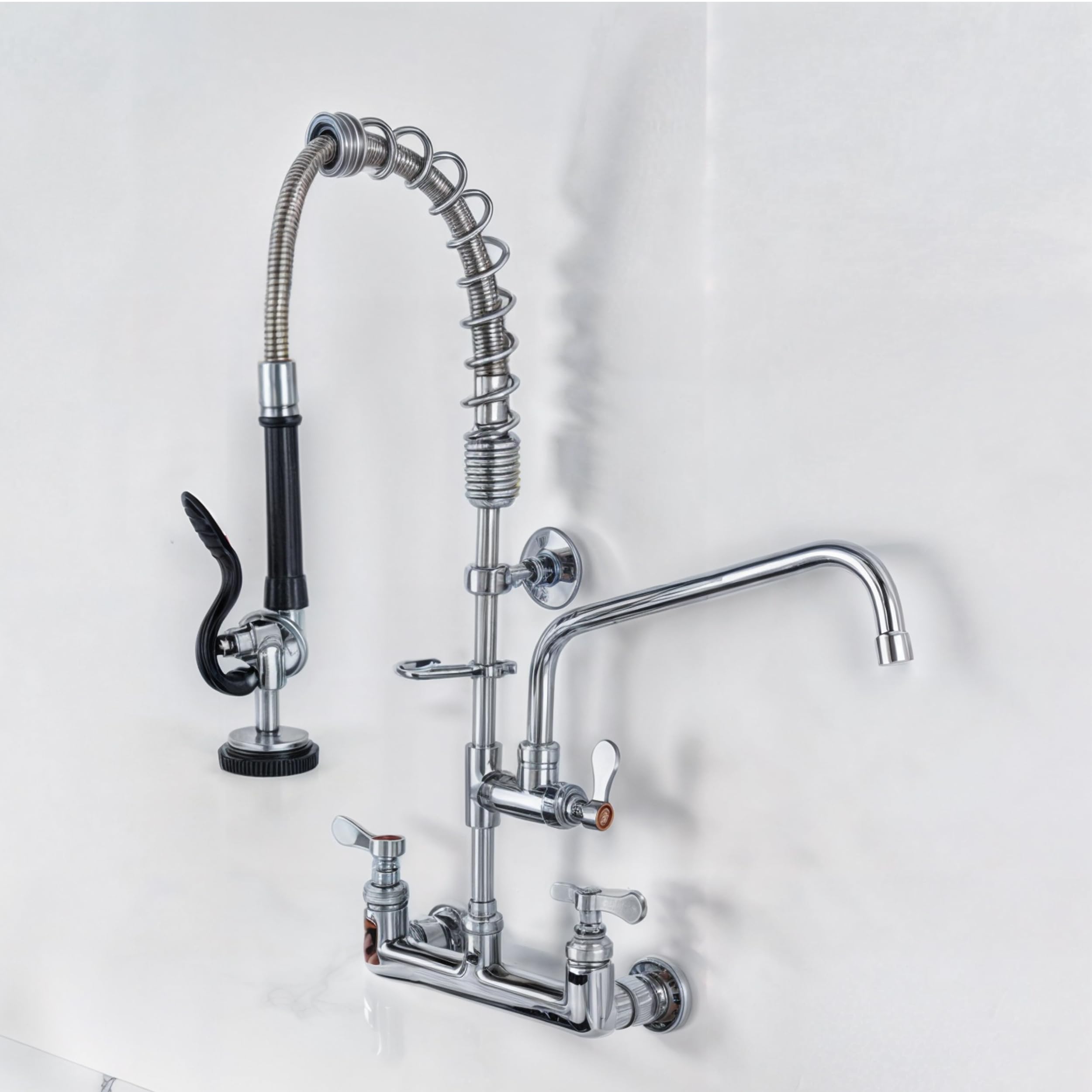 Handle Stem Assembly Fits for T&S Brass Faucets Replace 002712-40, Red Hot Side Spindle Assembly Valve Replacement Part Eterna Full-Turn Faucet with Check Valve Lead-Free 2712-40
