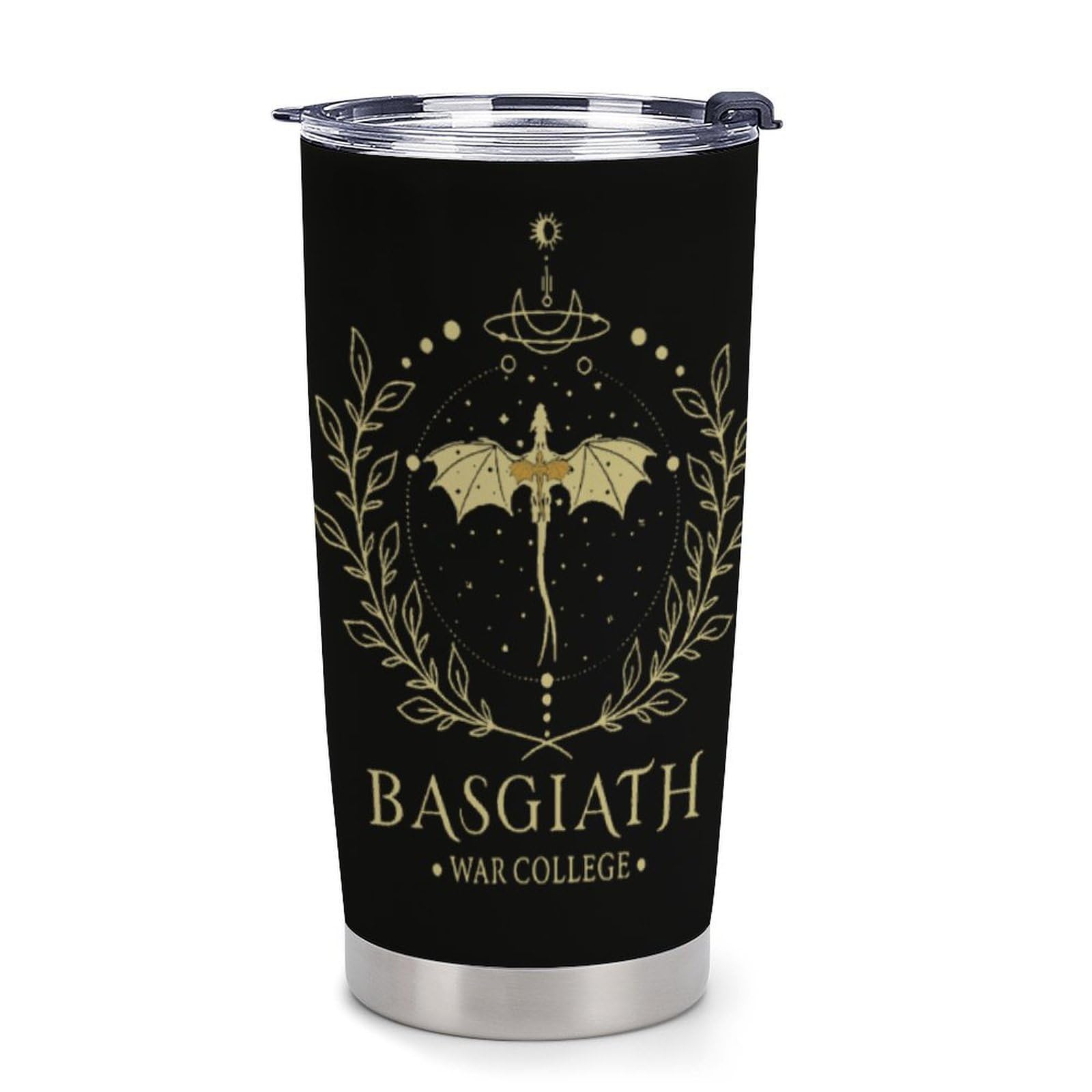 Fourth Dragon Tumbler Wing Empyrean Rider War College 20 oz Stainless Steel Insulated Tumblers with Lid and Straw Bookish Acotar Travel Coffee Mug Gifts