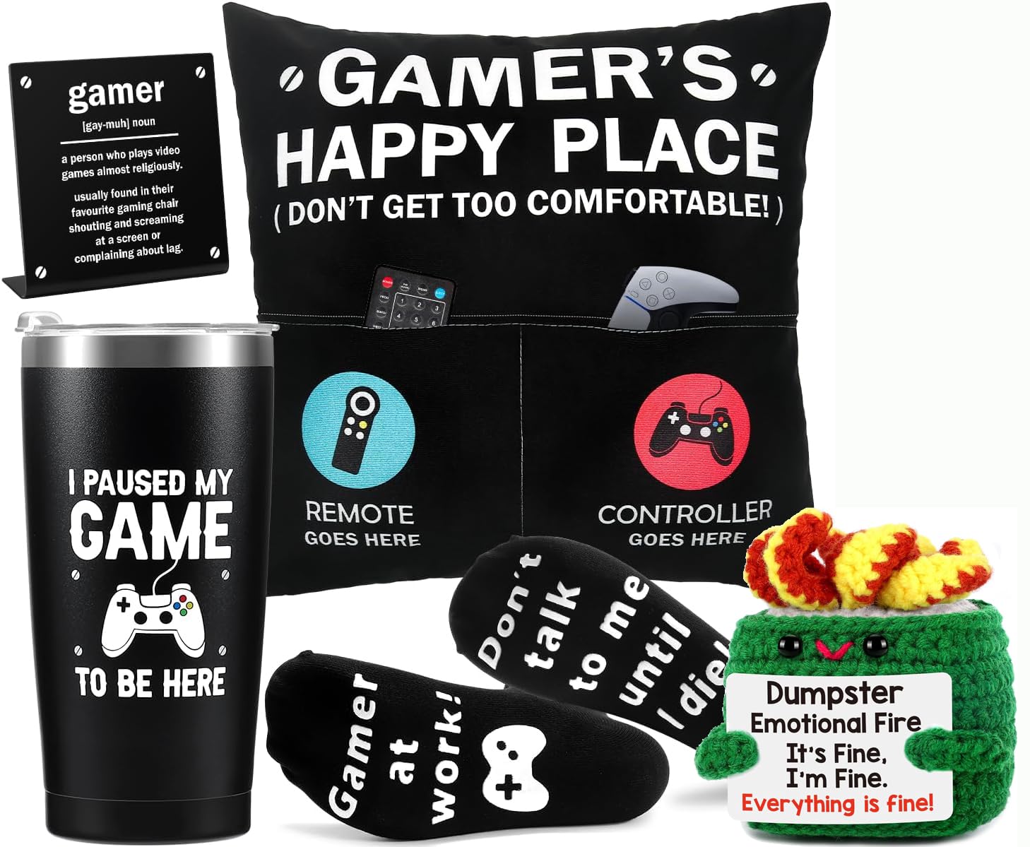 TuSuQing Gamer Gifts for Men Mini Positive Crochet Taco Boyfriend Teenage Boy Birthday Christmas Gifts Box Christmas Small Gifts for Women Birthday Gifts