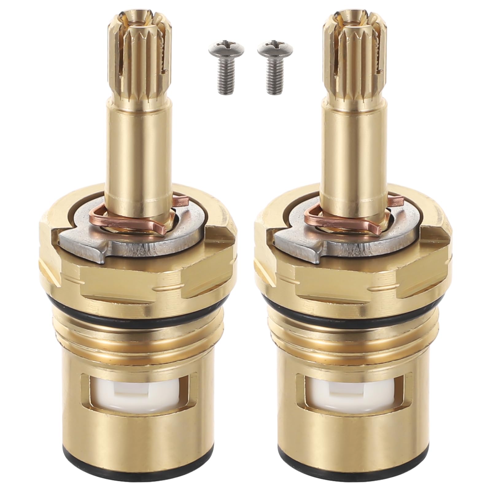 2 Pcs Replacement Faucet Cartridges, Compatible with American Standard 994053-0070a or 994053-0070a/H, Hot & Cold Water Brass Bathtub Faucet Stems, Bathroom Valve Cartridges