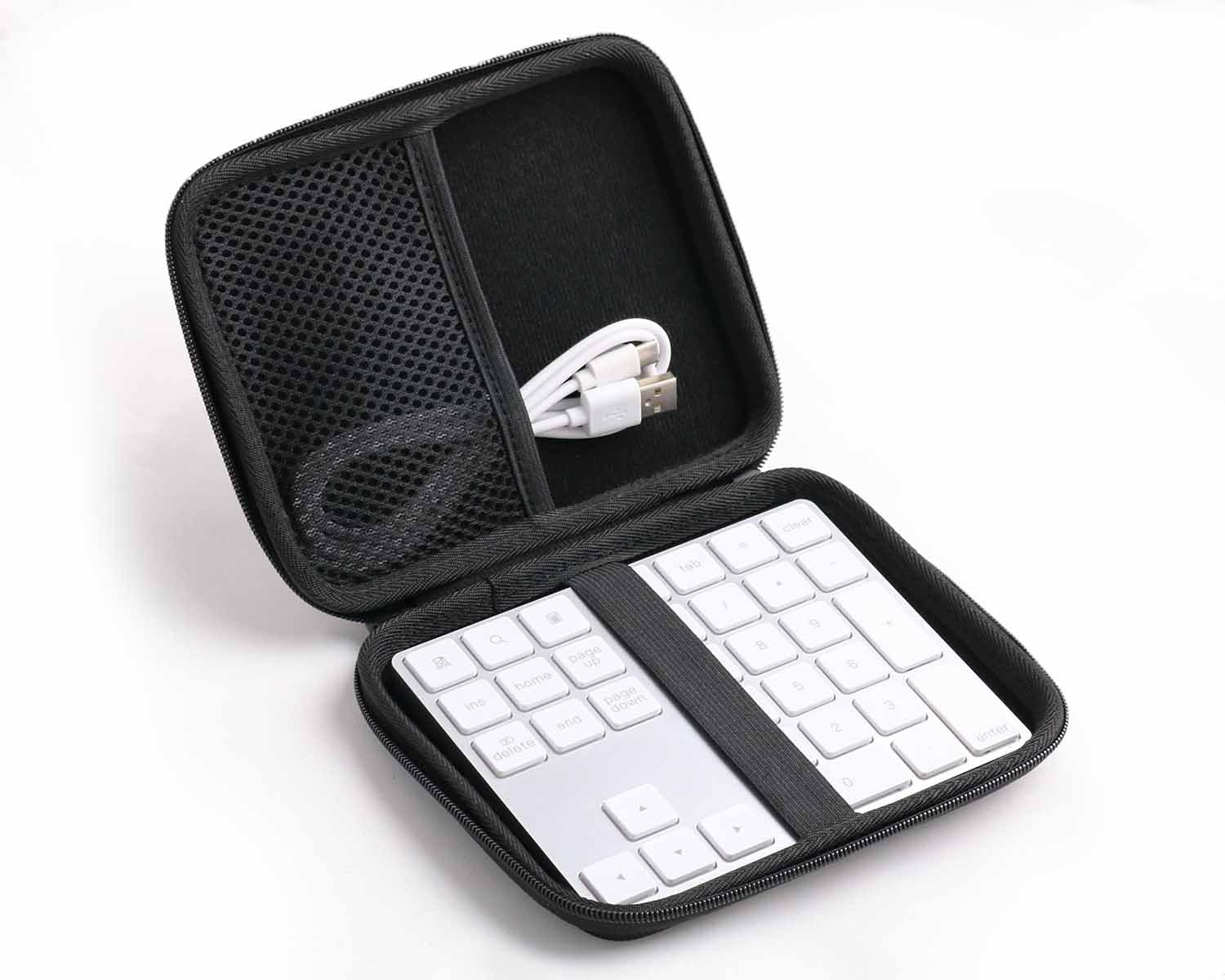inDomit Hard Protective Travel Case Replacement Compatible with Lekvey Bluetooth Number Pad(Aluminum Rechargeable Wireless Numeric Keypad Slim)