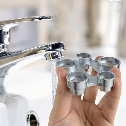ESPETIO Faucet Aerator Removal Tool 10 in 1 Alloy Universal Metal Aerator Key Wrench Tool for Bathroom or Kitchen, Built-in Faucet Cache Aerators and Male Threads Aerators with Flat Groove