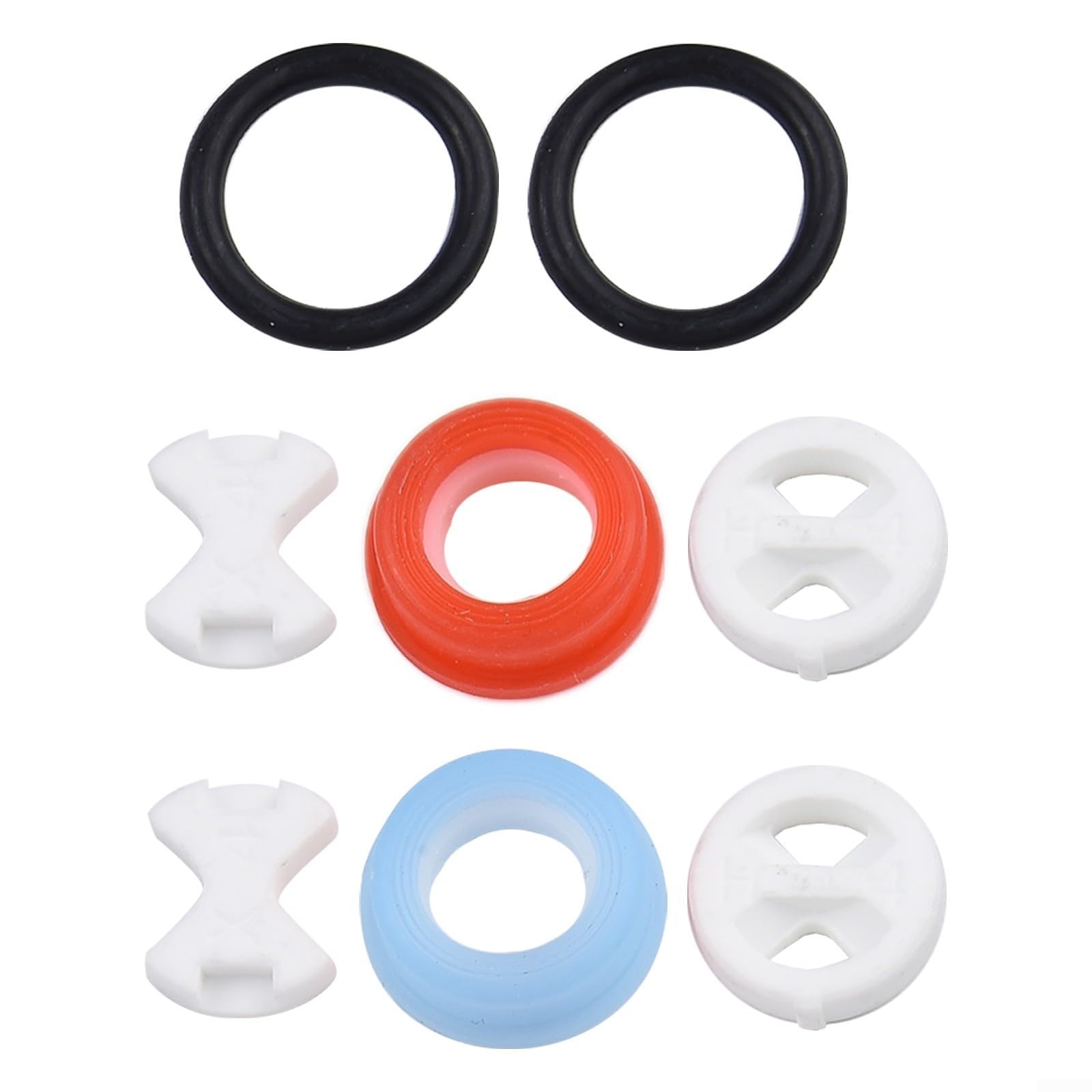 8Pcs/set Pleochroic Faucet Washers Ceramic Disc Cartridges Silicon Washer Insert Turn Replacement For Valve Tap Faucet Parts(2 set)