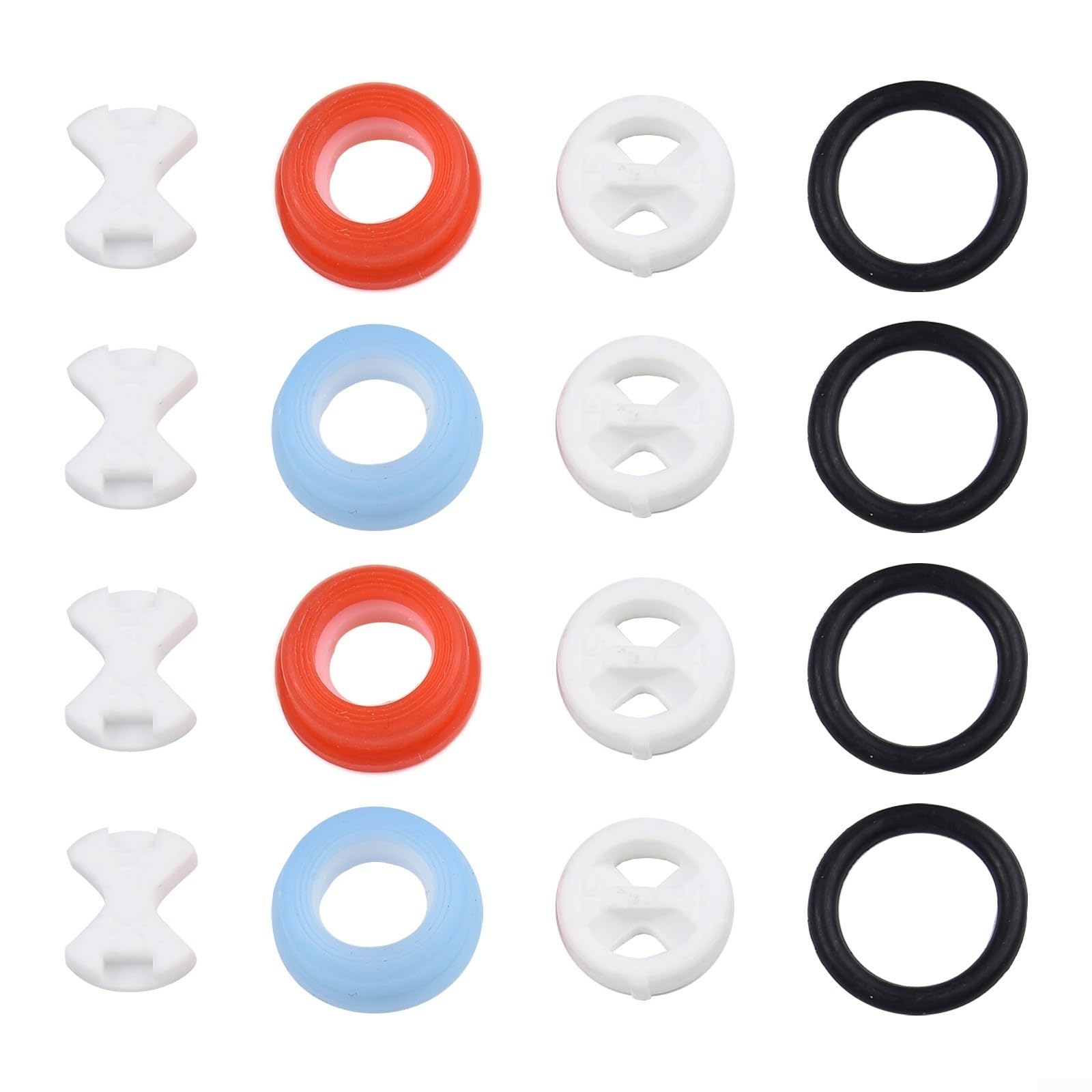 8Pcs/set Pleochroic Faucet Washers Ceramic Disc Cartridges Silicon Washer Insert Turn Replacement For Valve Tap Faucet Parts(2 set)