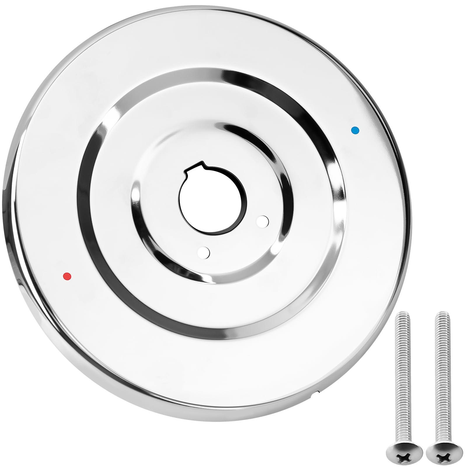 Shower Faucet Cover Plate Replacement for Moen 16090, Shower Escutcheon Plate Compatible with Most Chateau Single-handle Tub and Shower Faucets, Shower Trim Kit Parts