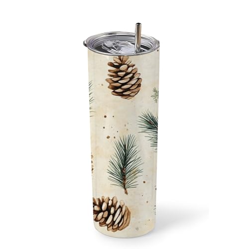 Medpol rustic christmas theme insulated tumblers coffee cup Gift，rustic christmas theme Drinking Glasses-Tea Cup-Coffee Mug tumbler with lid and straw 20 oz insulated tumbler cups