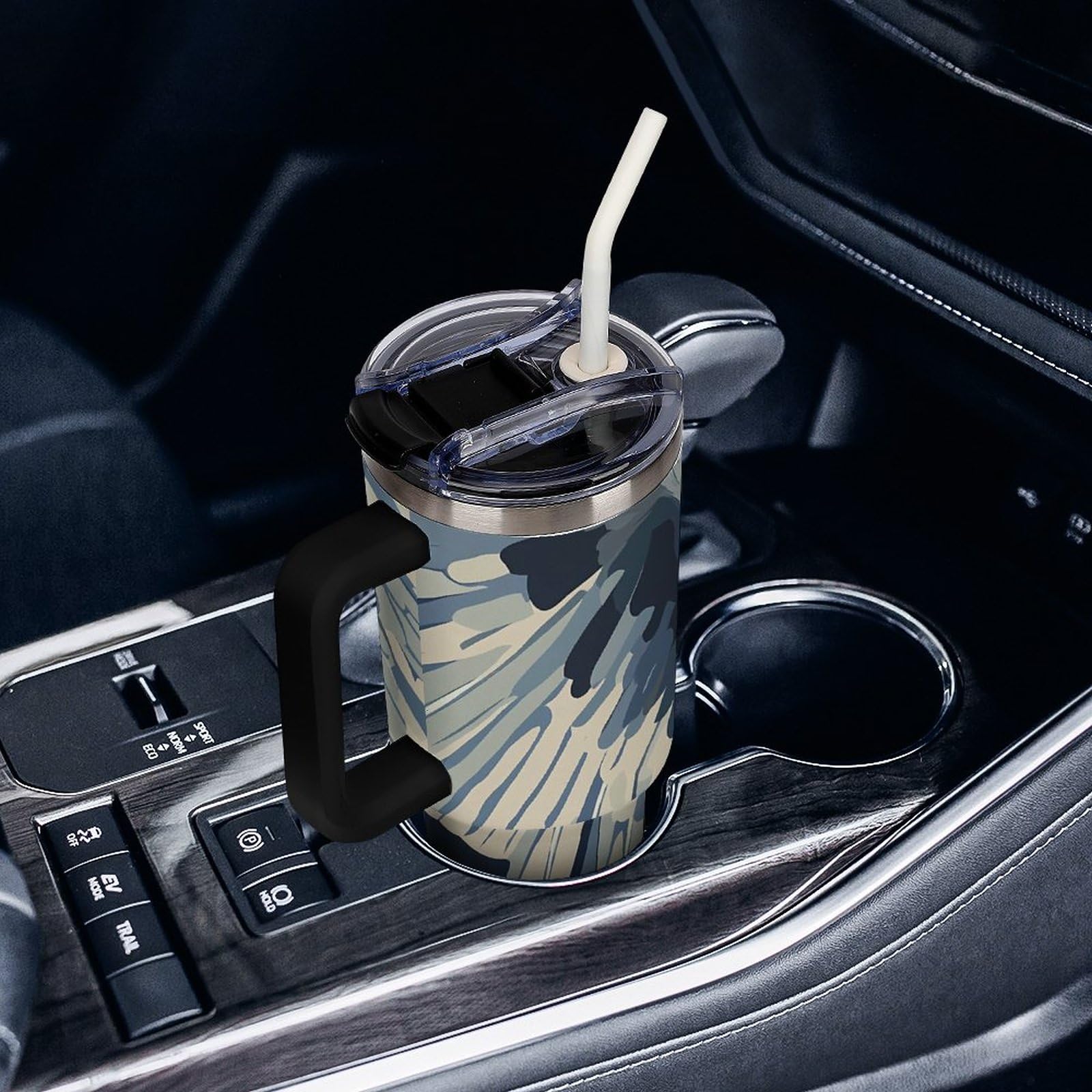 Flying Vulture Large Capacity Insulated Car Cup Travel Coffee Mug 40 Oz Reusable Tumblers with Straw and Lid