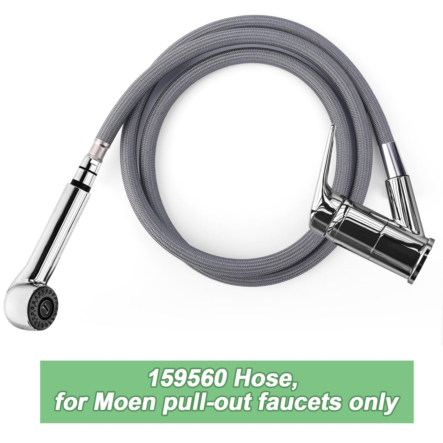 Kitchen Faucet Hose Replacement, 59.06 Inch Kitchen Sink Pull Out Faucet Hose 159560 Replacement Hose Compatible with Moen Pull Out Faucet