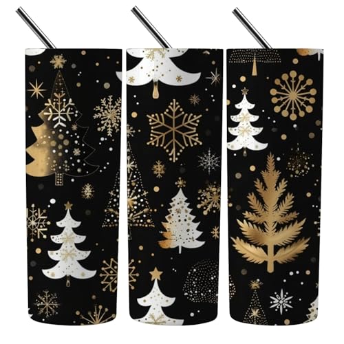 Medpol Christmas Tree insulated tumblers，Christmas Tree coffee cup Gift，Christmas Tree Drinking Glasses-Tea Cup-Coffee Mug tumbler with lid and straw 20 oz insulated tumbler cups