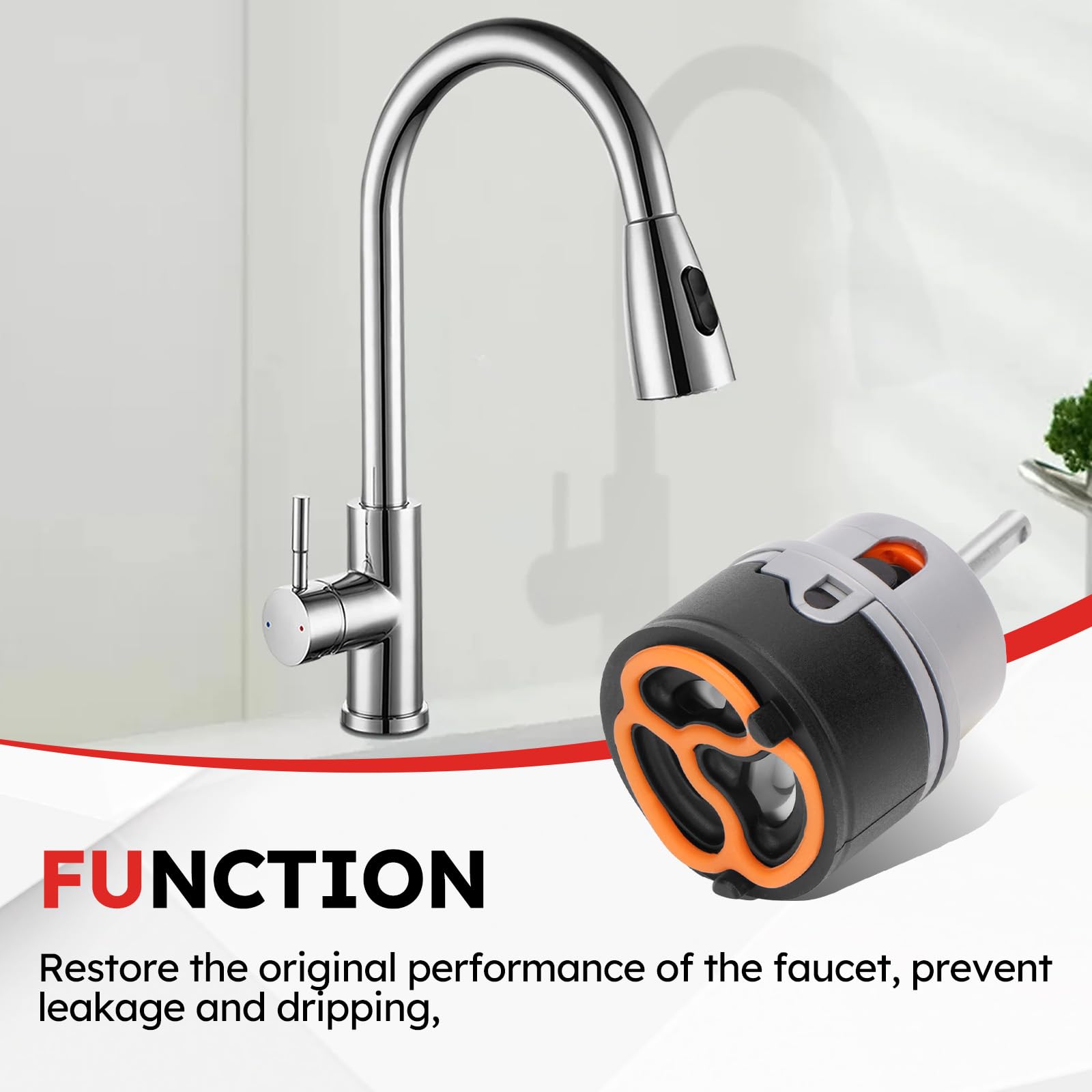 RP50587 Single Handle Cartridge Valve For Delta DST Single Handle Kitchen and Lavatory Faucets, Repair Parts Universal Faucet Diamond Seal Technology Models with Allen Wrench (RP50587)