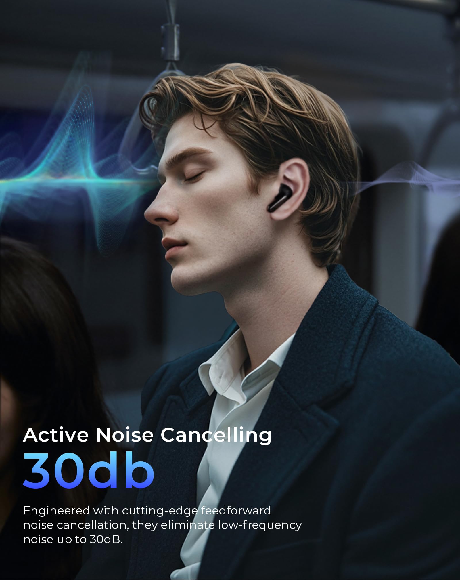 havit Wireless Earbuds Noise Cancelling, Bluetooth 5.4 Headphones with 4 ENC Noise Cancelling Mic, 40H Playtime, in-Ear Bluetooth Ear Buds 7 Preset EQs via App LED Display