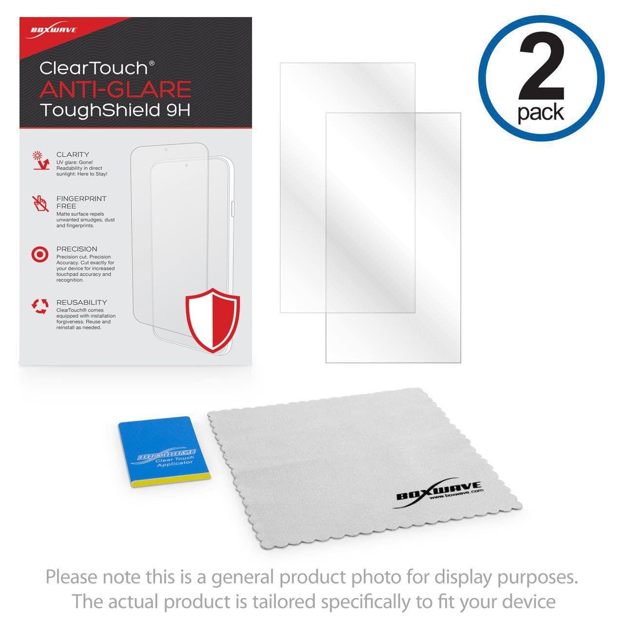 BoxWave Screen Protector Compatible with Ecobee New Smart Thermostat Premium - ClearTouch Anti-Glare ToughShield 9H (2-Pack), Anti-Glare 9H Tough Flexible Film Screen Protector