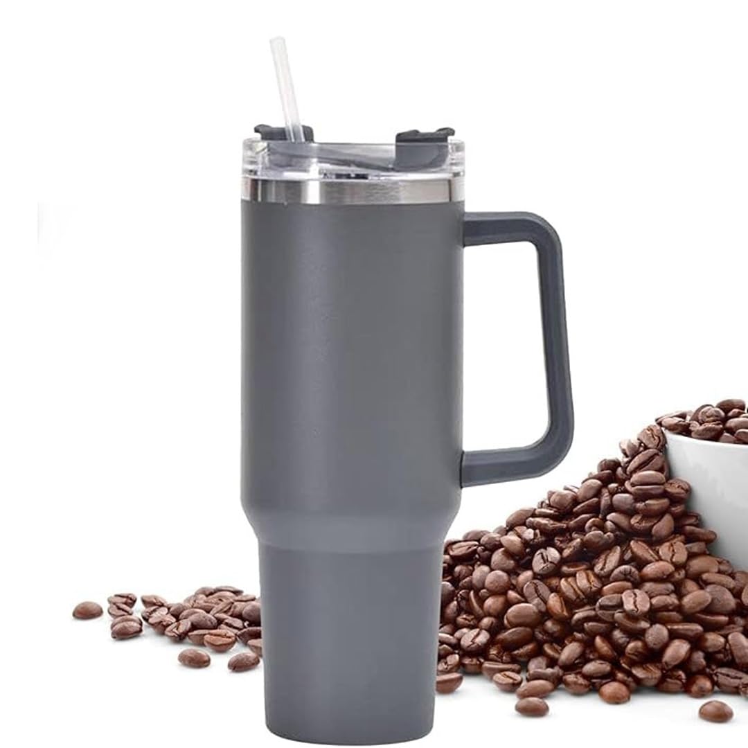 Chau Stainless Steel Mugs - Insulated Travel Cups with Handle & Lid, Multi-Color Design for Hot & Cold Drinks