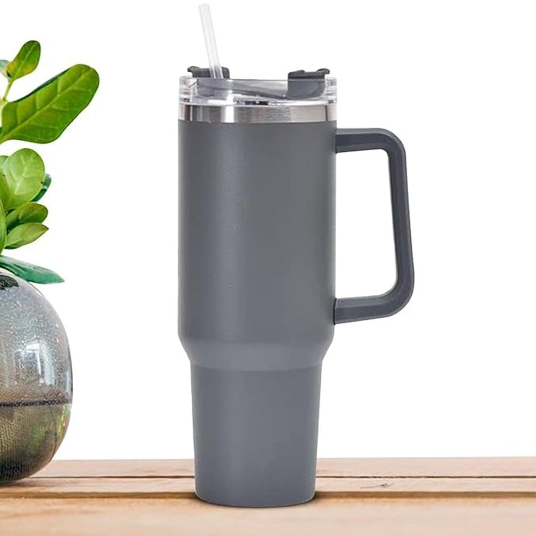 Chau Stainless Steel Mugs - Insulated Travel Cups with Handle & Lid, Multi-Color Design for Hot & Cold Drinks