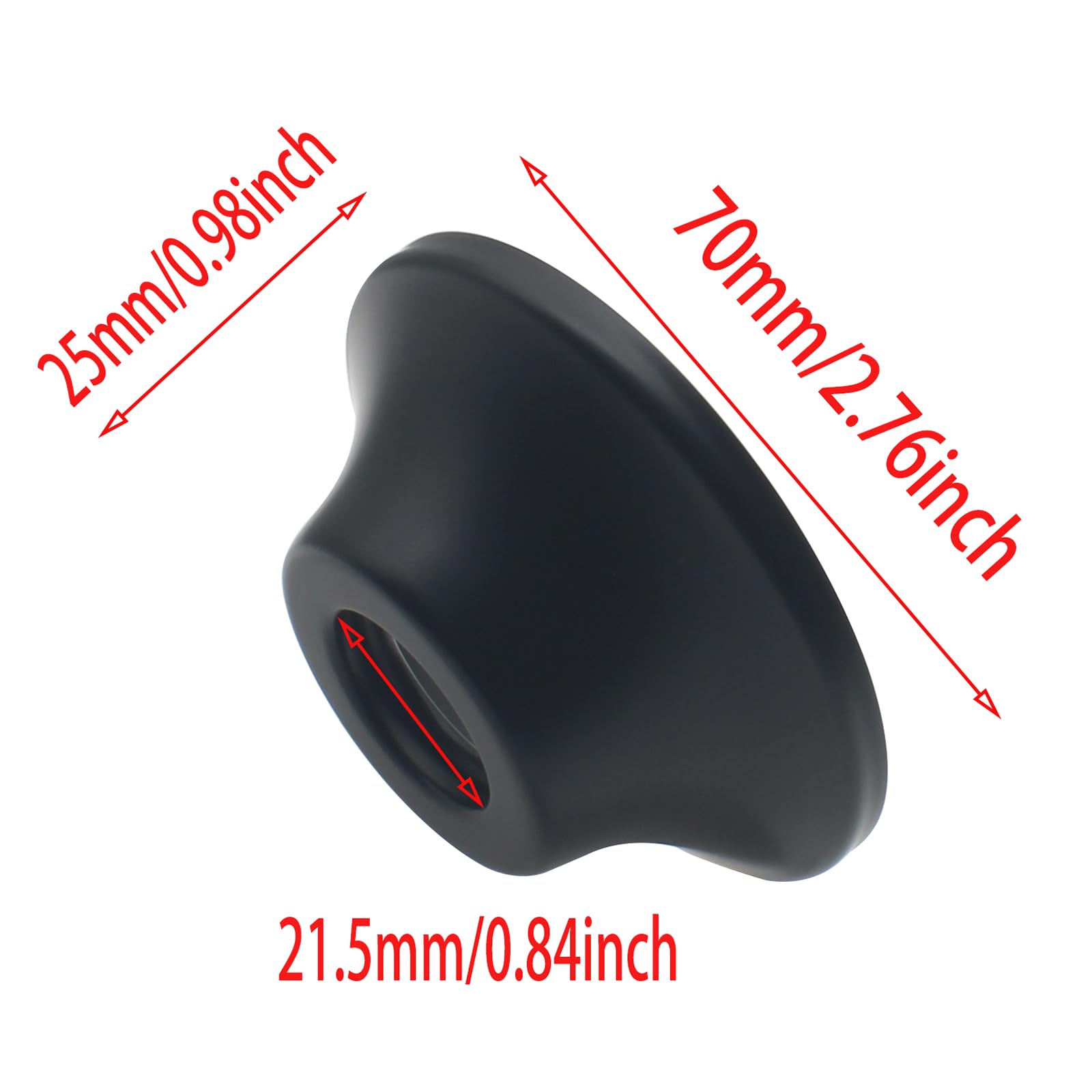 GWYAN 1Pcs Matt Black Steel Tapered Flange Cover Bell Flange Cover Suitable for Faucet or Pipe Decoration