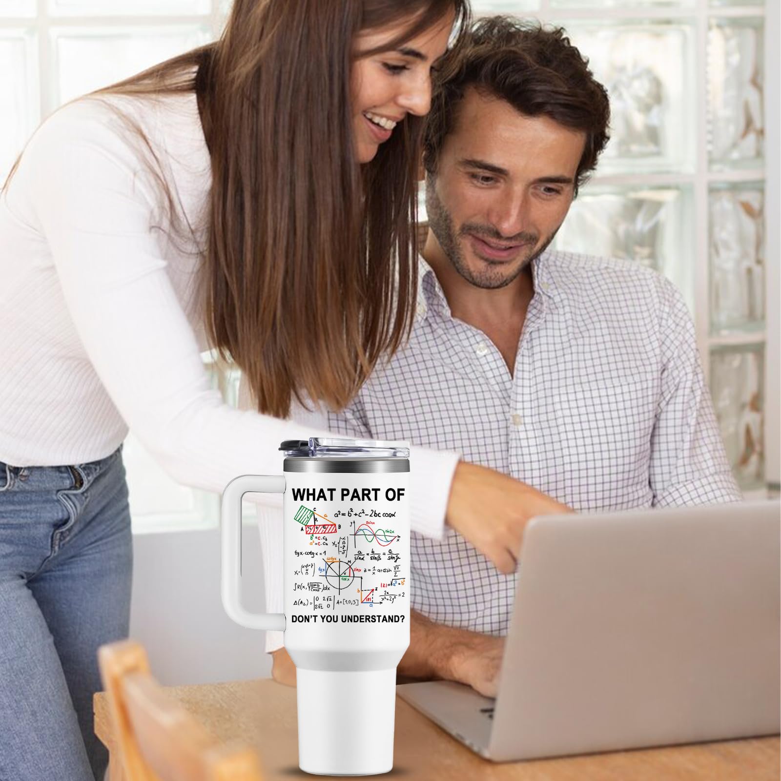 NIAXAUYT What Part Of Don't You Understand - Funny Sarcastic Math Teacher Engineering Student Tumbler Cup - Math Gifts for Engineering Teachers - Engineer Gifts for Math Teacher's Day Christmas