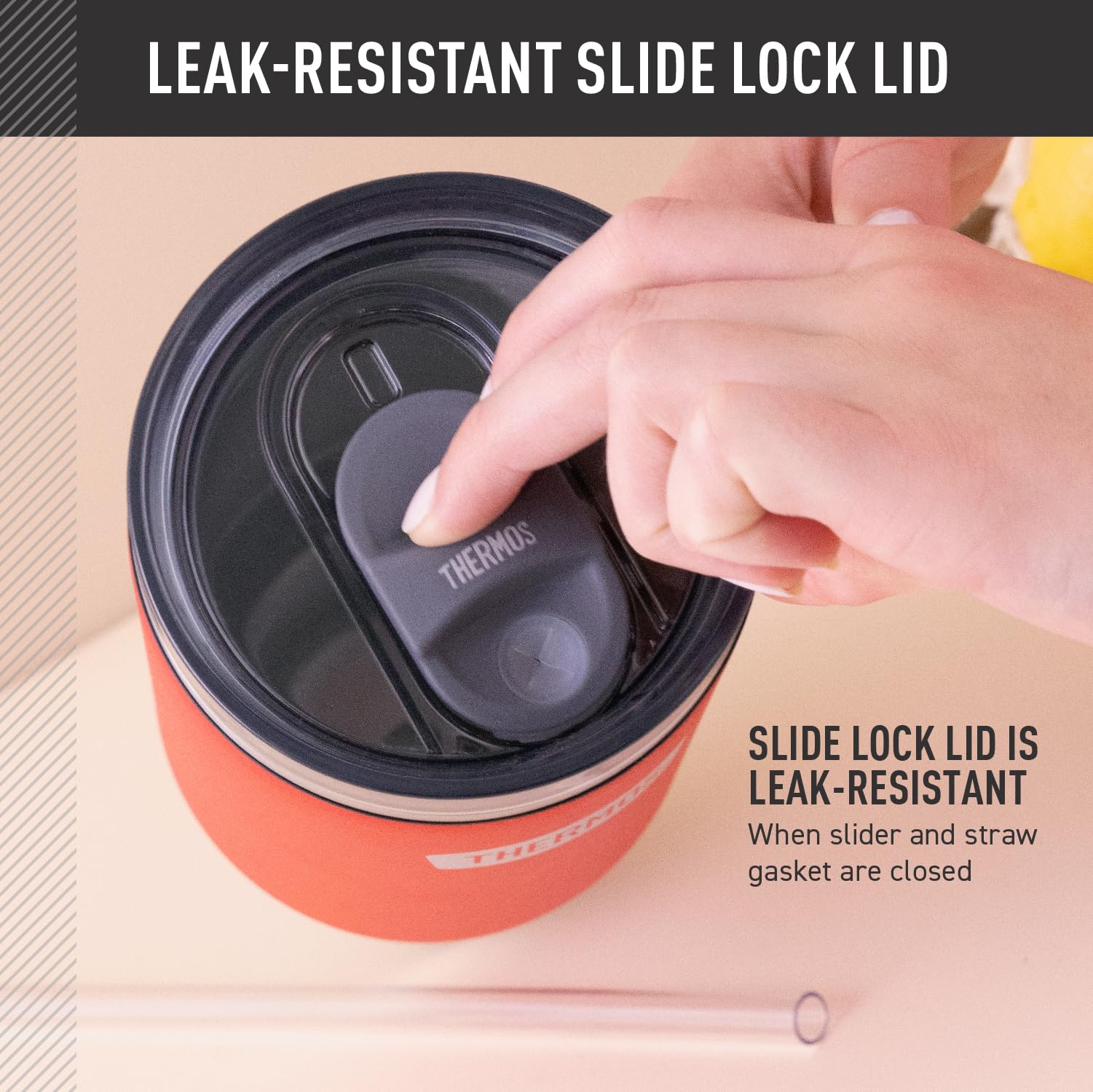 THERMOS Stainless Steel Cup Holder Mug - 40 Ounce, Crimson - Insulated Tumbler with Lid and Straw, Plus Leak-Resistant Slide Lock