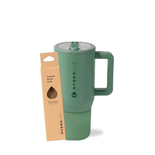 HydroJug Sage 20oz Traveler + Replacement Straws