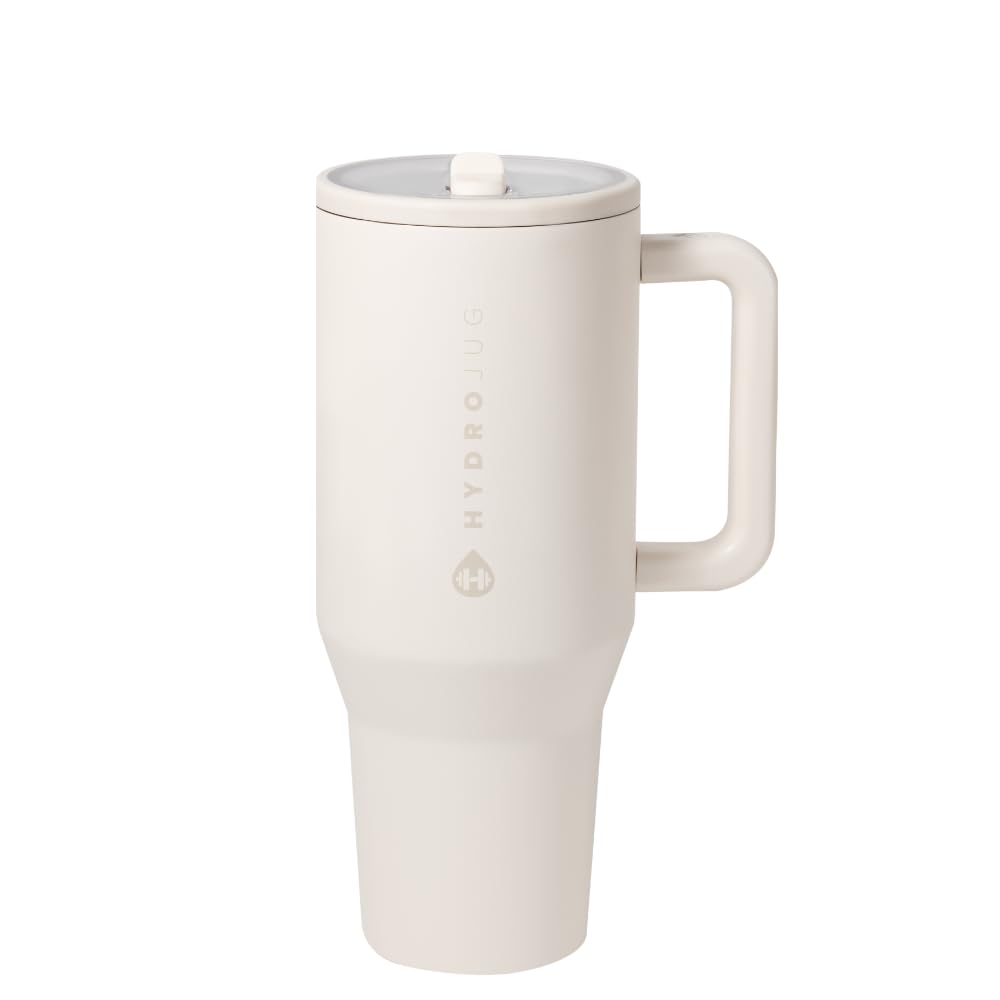 HydroJug Cream 32oz Traveler + Replacement Straws
