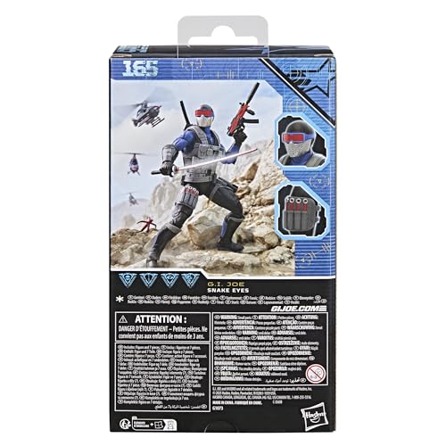 G.I. Joe Classified Series #165, Snake Eyes V4, Collectible 6 Inch Action Figure with 7 Accessories