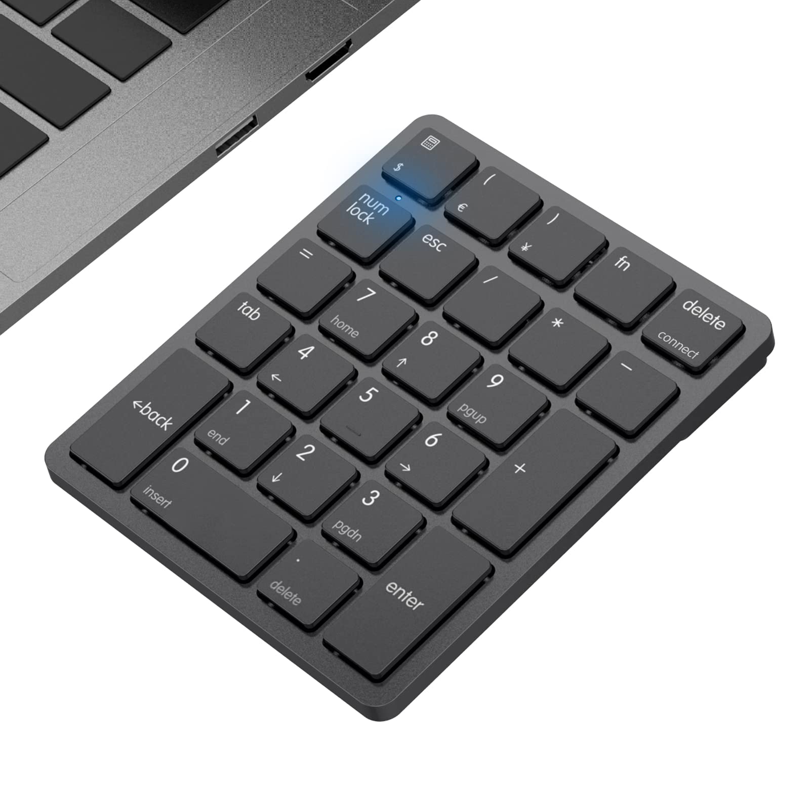 havit Wireless Number Pad for Laptop, Rechargeable 26 and 34-Key Numeric Keypad for Laptop Desktop, PC, Notebook
